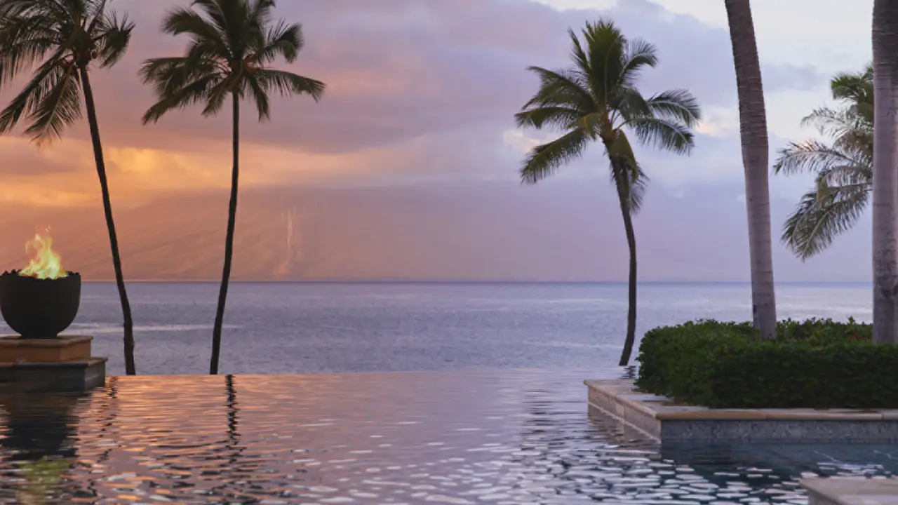 Night Swim at Four Seasons Maui Adult Pool Restaurant - Kihei, HI ...